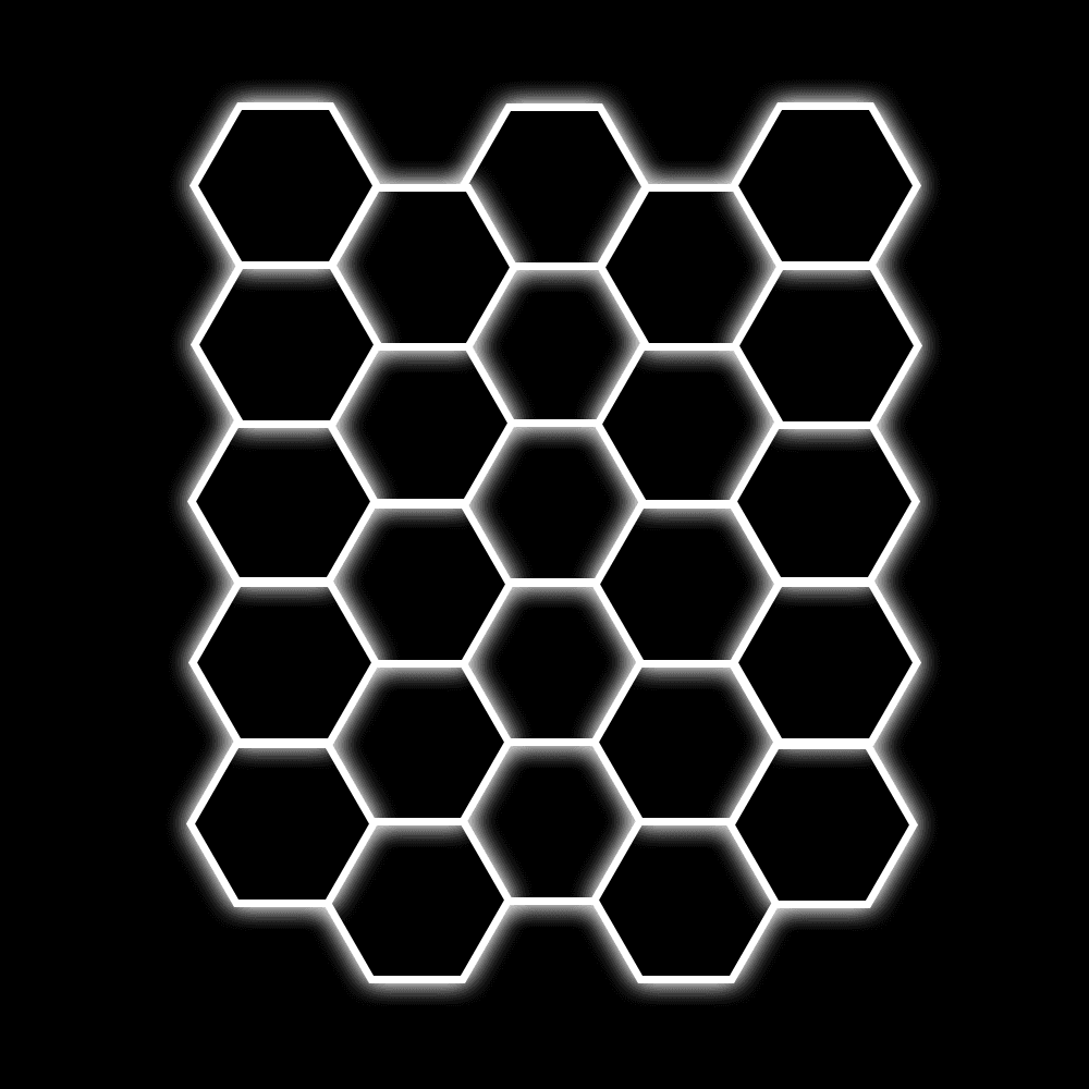 4.21m x 4.84m / 13.81ft x 15.87ft MINI HEXAGRID LED LIGHTING SYSTEM WI ...