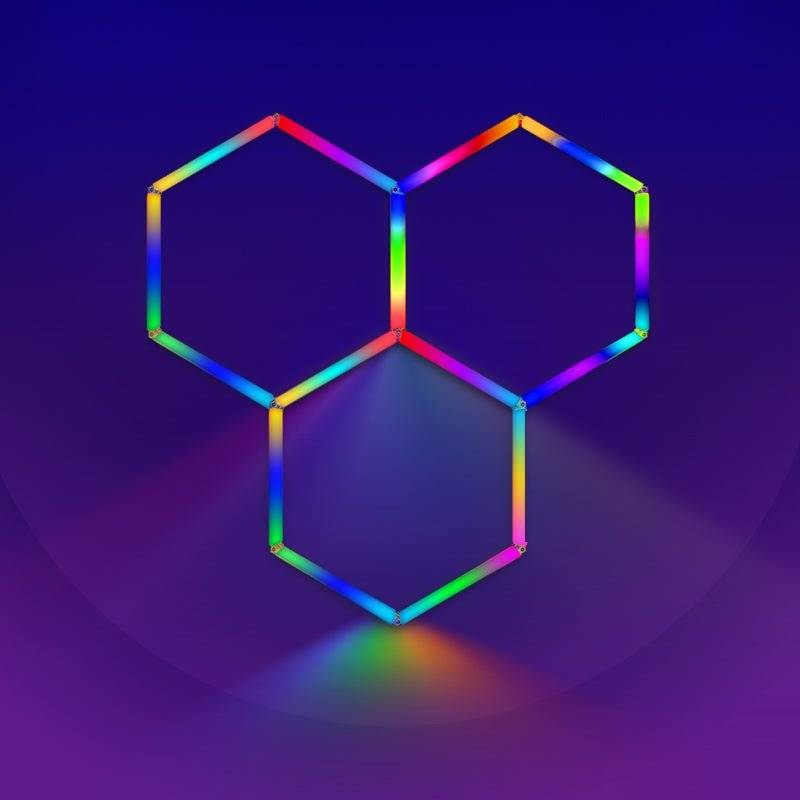 3 TRIANGLE HEX RGB HEXAGRID LED LIGHTING SYSTEM | Get Lit LED Lighting ...