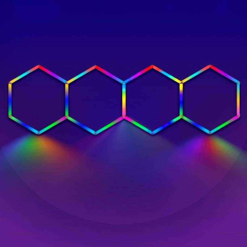 4 STRAIGHT HEX RGB HEXAGRID LED LIGHTING SYSTEM | Get Lit LED Lighting ...