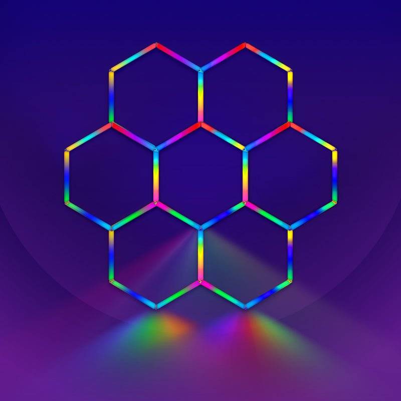 7 CIRCLE HEX RGB HEXAGRID LED LIGHTING SYSTEM | Get Lit LED Lighting Store